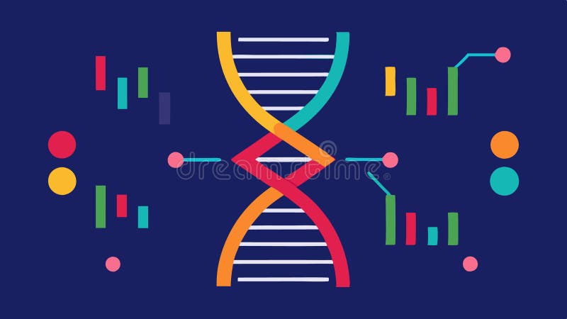 Genome Map an Illustration of a Simplified Genome Map with Highlighted ...