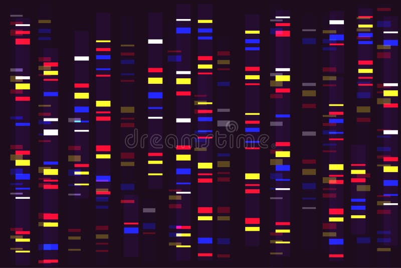 Genome Sequencing Map, Infographic or DNA Molecular Test. Genetic ...