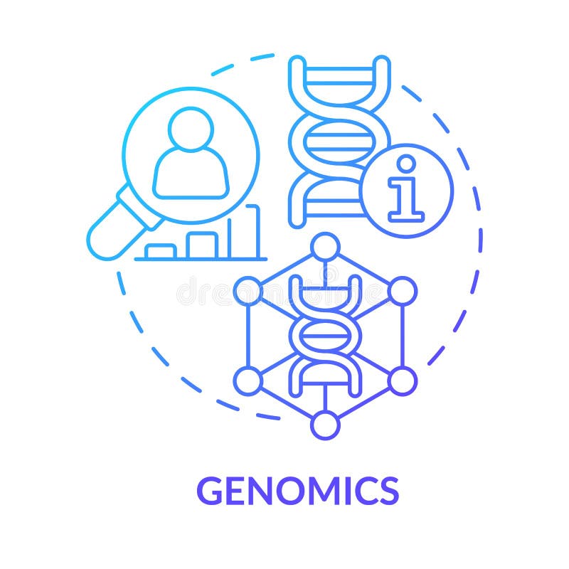 Genomics Blue Gradient Concept Icon Stock Vector - Illustration of ...