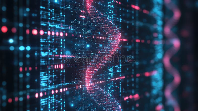 Genomics Data Stream from Gene Editing Tool Stock Illustration ...