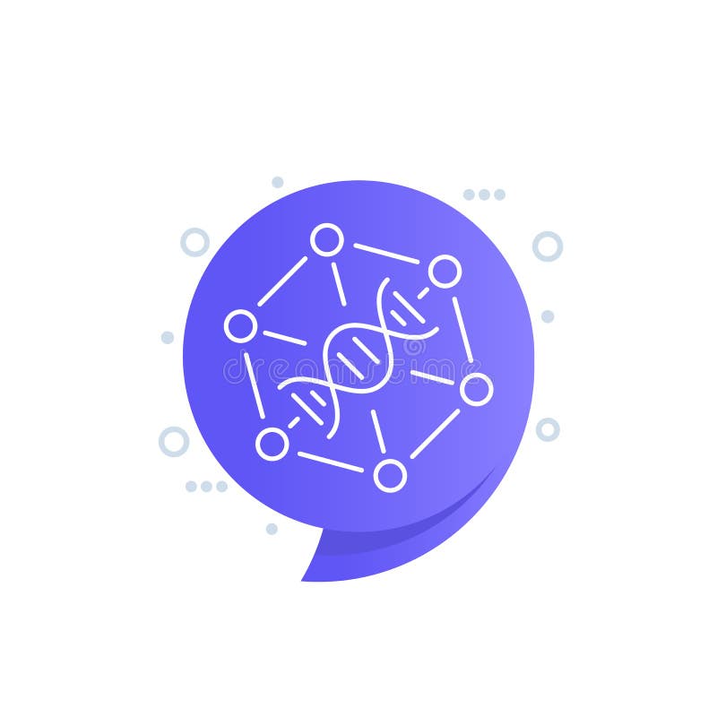 Genomics Line Icon, Dna Research Vector Stock Illustration ...