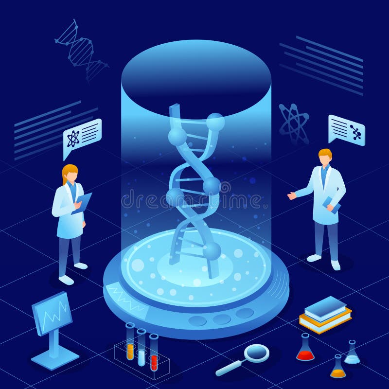 Genomics Scene . Scientists are Doing Research in Laboratory Room ...
