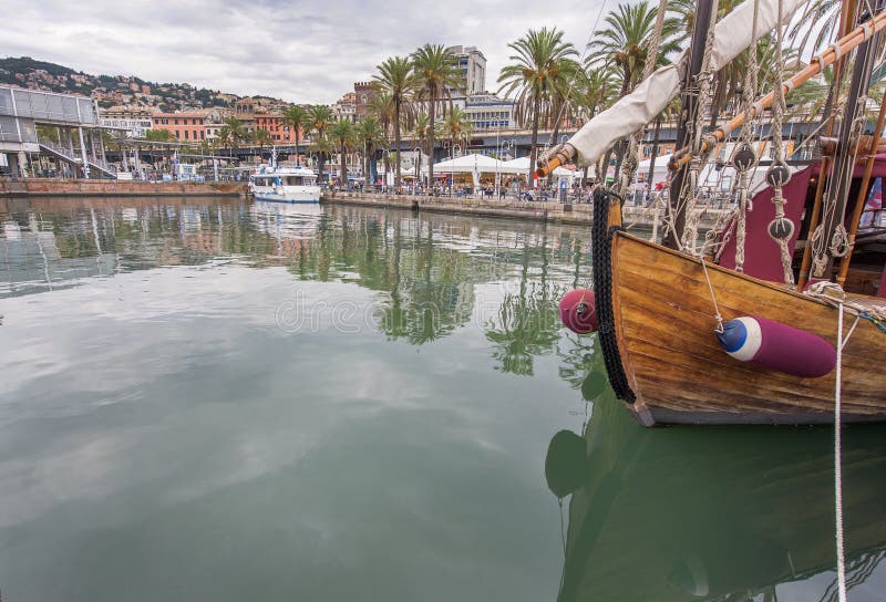 Genova Harbor editorial image. Image of reflection, waterway - 65508100