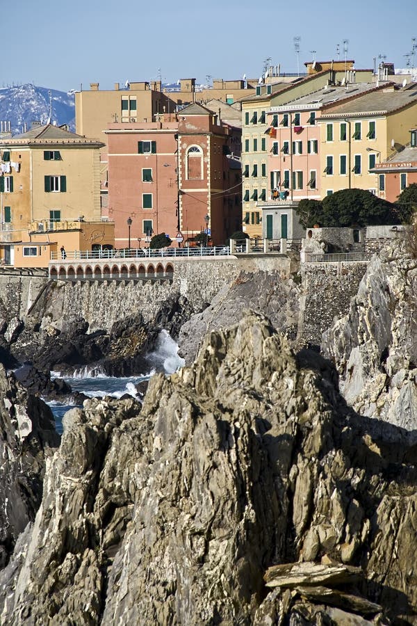 Genova Nervi stock image. Image of ship, landscape, water - 13127965