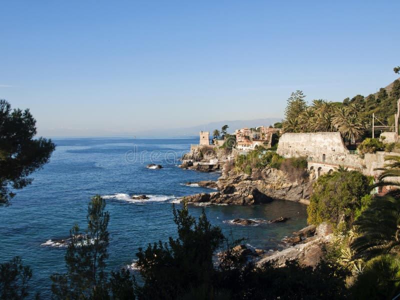 Genova Nervi stock photo. Image of harbor, tourist, rock - 27856282