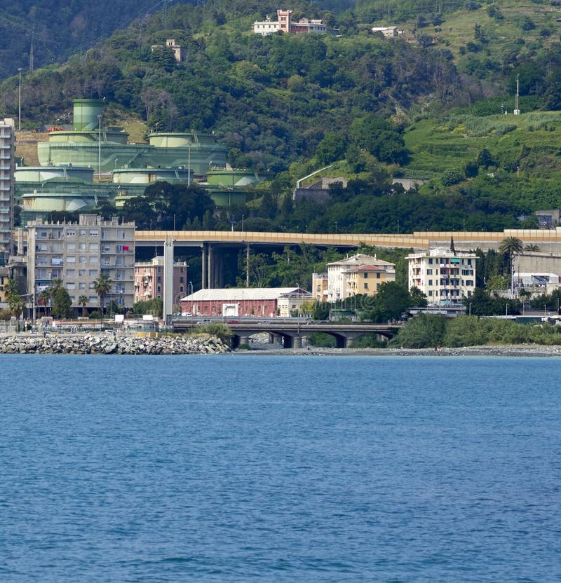 Genova Voltri from the Sera Stock Photo - Image of travel, architecture ...
