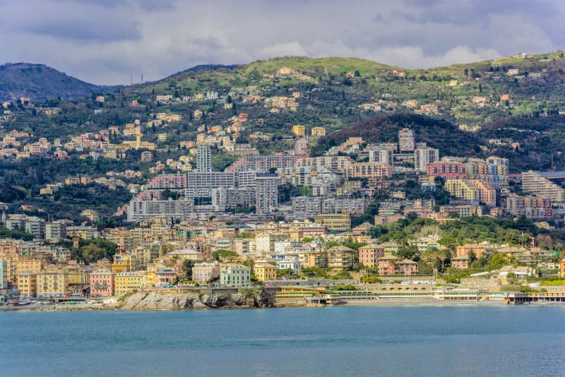 Genova waterfront, Italy stock photo. Image of cityscape - 47988360