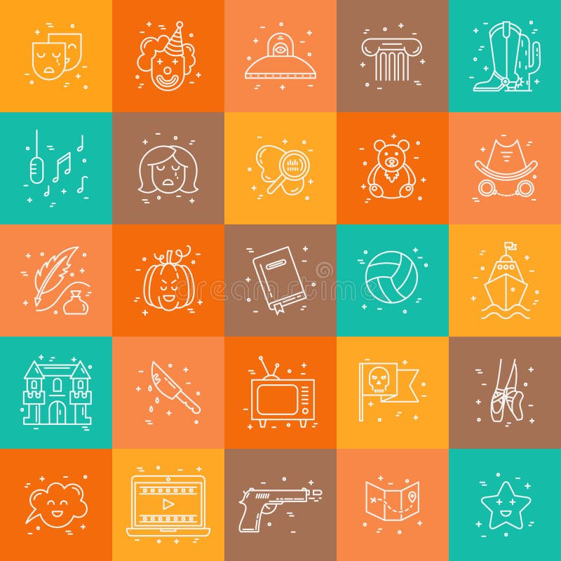 Genre de film illustration de vecteur. Illustration du crime - 79633942