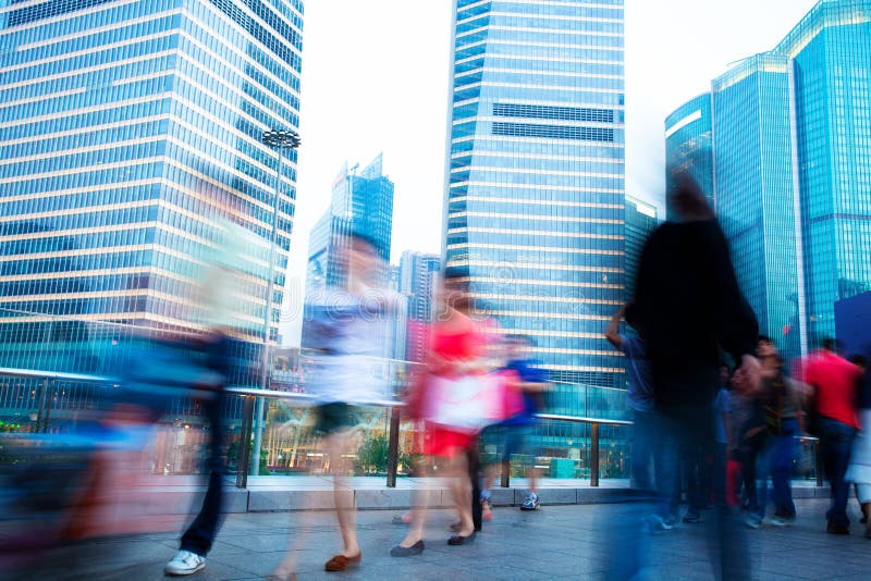Gens D'affaires De Marche De Tache Floue De Mouvement Photo stock - Image du dames, fond: 19581406