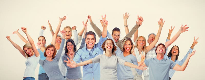 Gens heureux image stock. Image du heureux, émotif, mode - 80688451