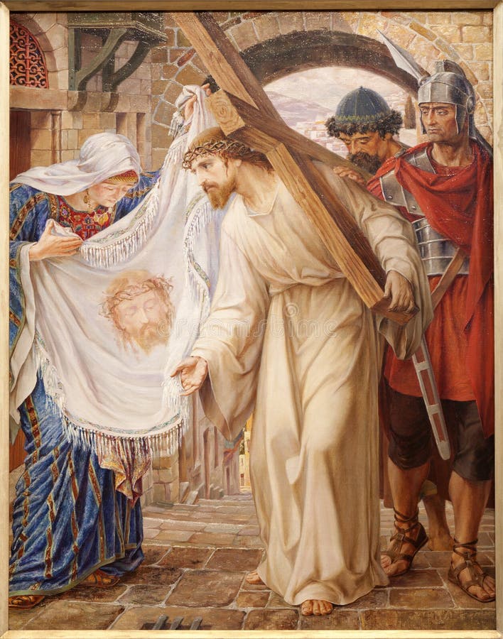 Vienna - Jesus and Veronica on the Cross Way. One Part of Cross Way ...