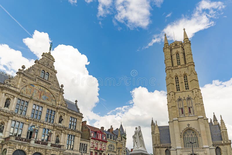 Gent, old town in Belgium stock photo. Image of european - 92674536