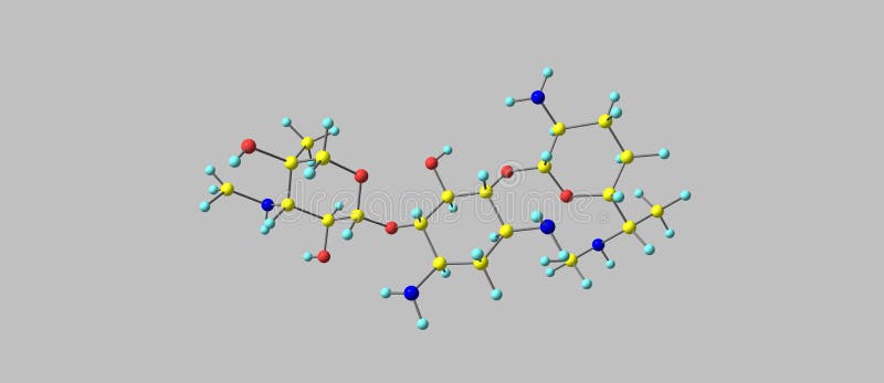 Gentamicin Molecular Structure Isolated on White Stock Illustration ...