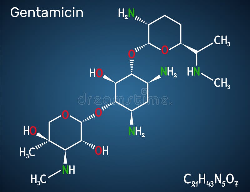 Gentamicin Molecule. it is Broad-spectrum Aminoglycoside Antibiotic ...