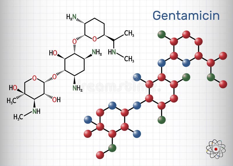Gentamicin Molecule, Molecular Structures, Cidomycin, 3d Model ...