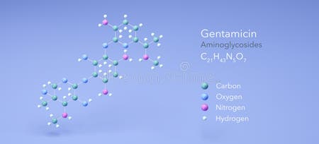 Gentamicin Molecule, Molecular Structures, Cidomycin, 3d Model ...