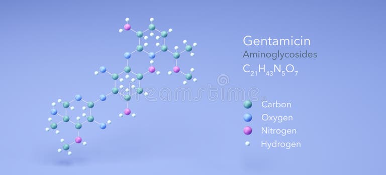 Gentamicin Molecule, Molecular Structures, Cidomycin, 3d Model ...