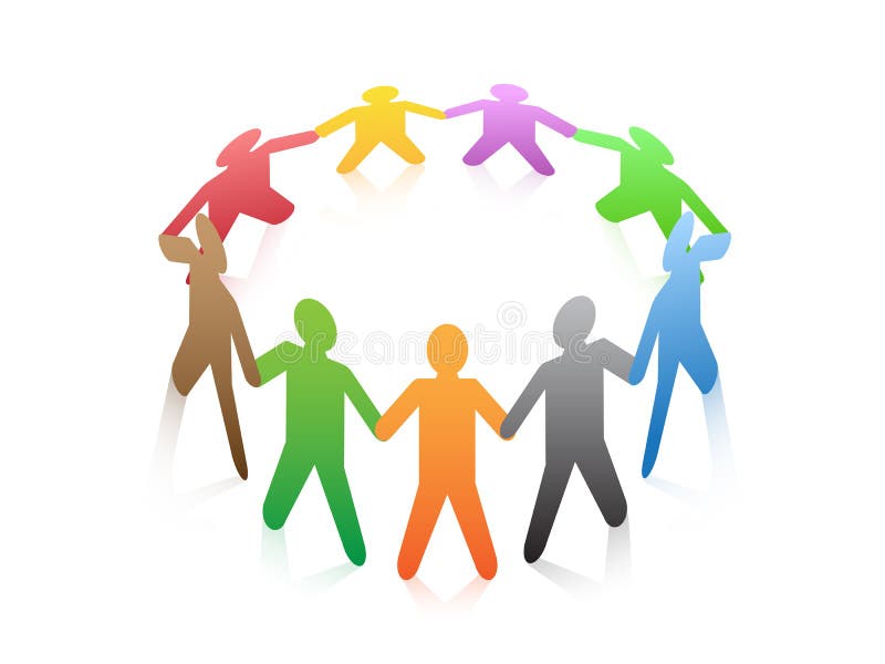 Logotipo De La Colaboración Del Círculo Del Trabajo En Equipo 6 ...