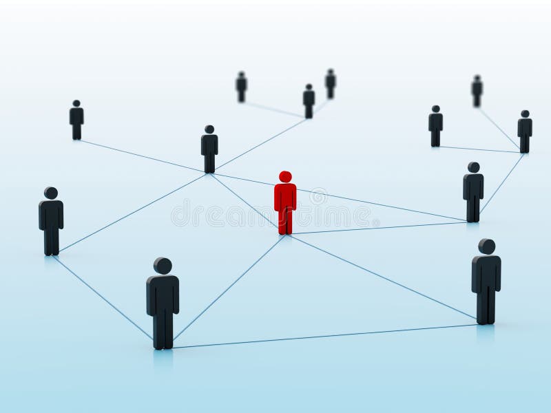 Gente conectada 3d stock de ilustración. Ilustración de comunidad ...