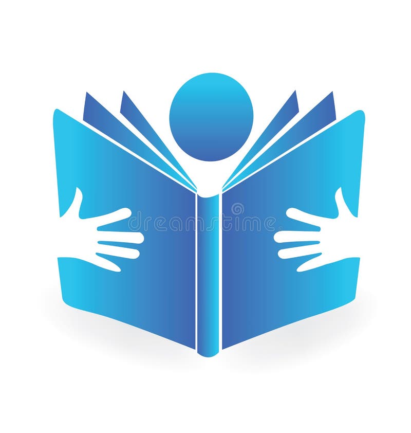 Gente De Las Manos De Libro Del Logotipo Ilustración del Vector ...