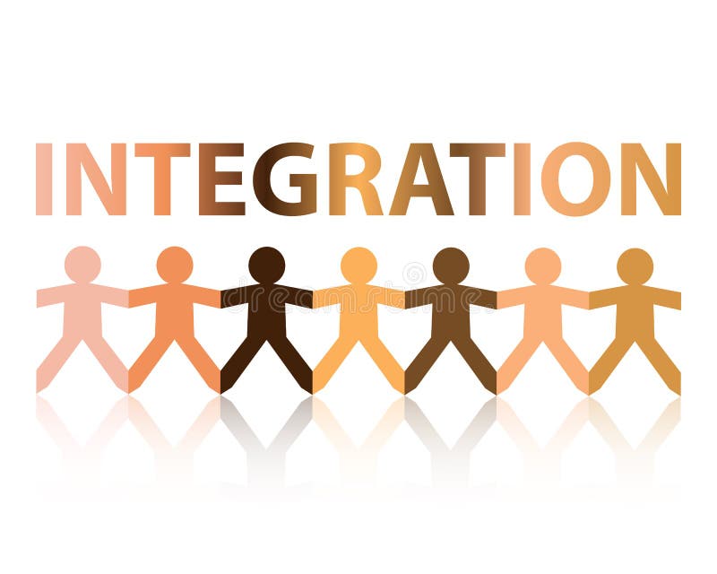 Letras De Papel De La Integración Ilustración del Vector - Ilustración ...