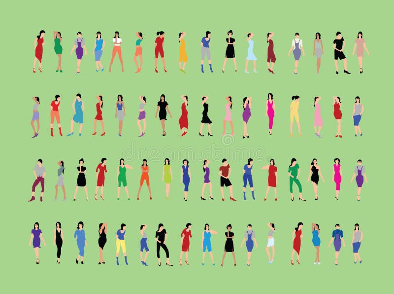 Gente del vector. stock de ilustración. Ilustración de mujer - 4138783