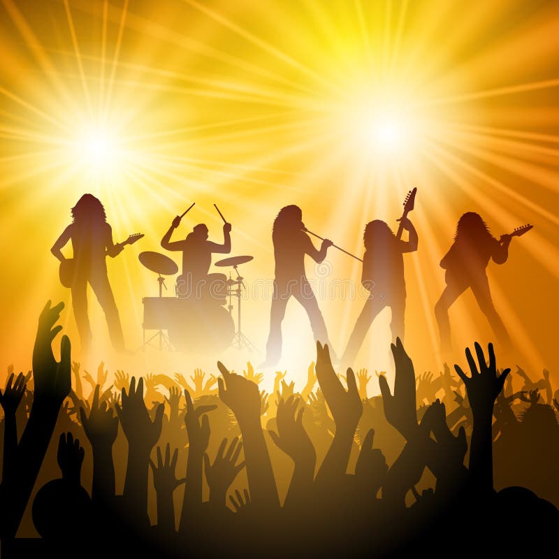 Gente en un concierto ilustración del vector. Ilustración de ...