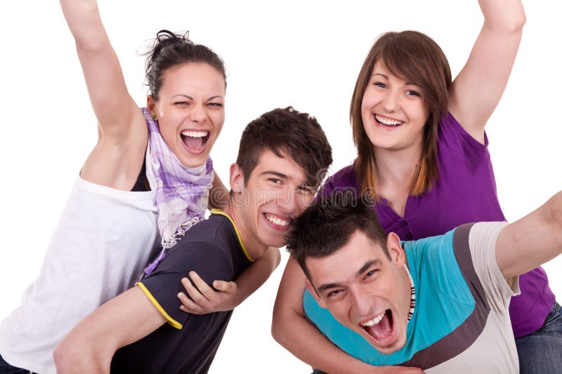 Gente feliz joven foto de archivo. Imagen de cuidado, emocional - 9239300