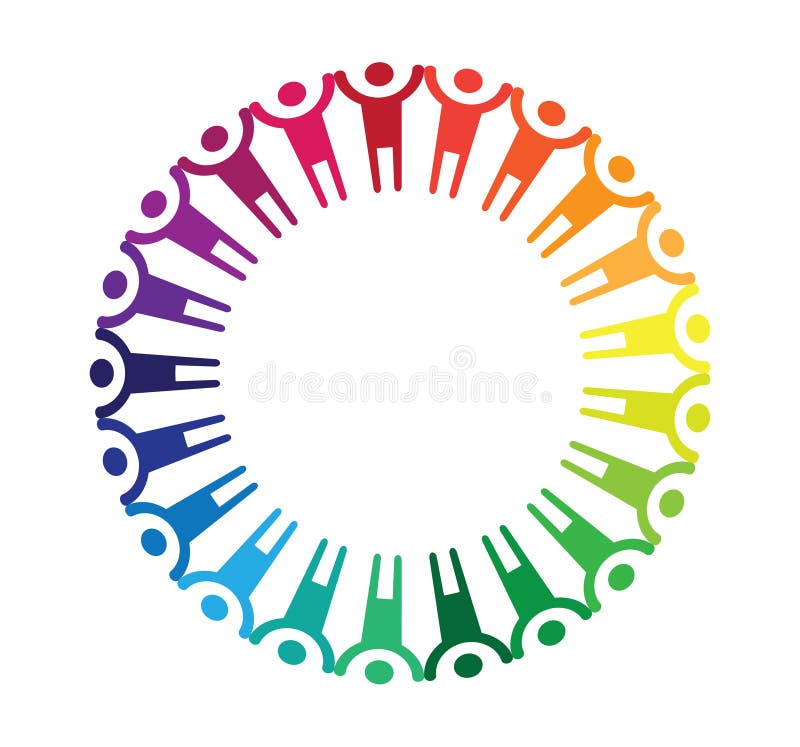 Ilustración De Personas Tomadas De La Mano Ilustración del Vector ...