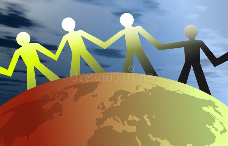 Gente unida stock de ilustración. Ilustración de hombre - 48291