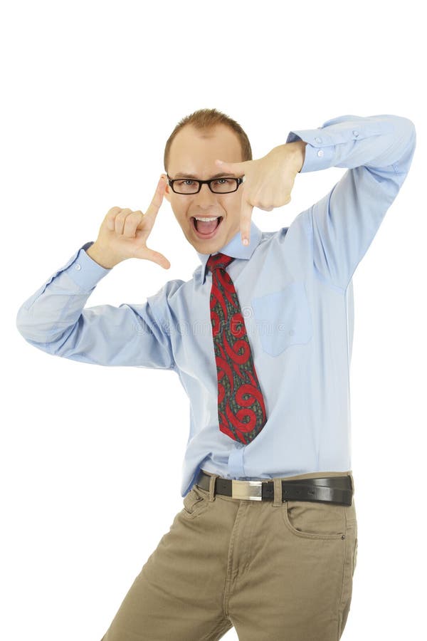 Gentil Homme D'affaires Heureux Image stock - Image du aimable, blanc ...