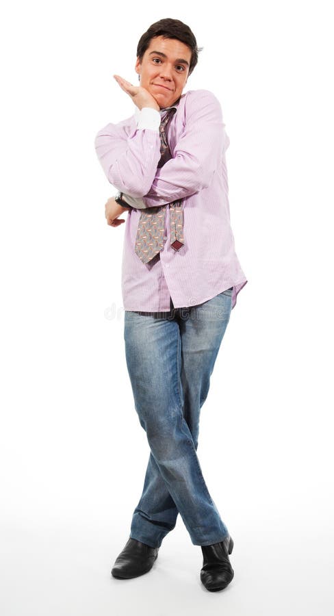 Un Homme Gentil, Un Peu Gêné Photo stock - Image du beau, longueur ...