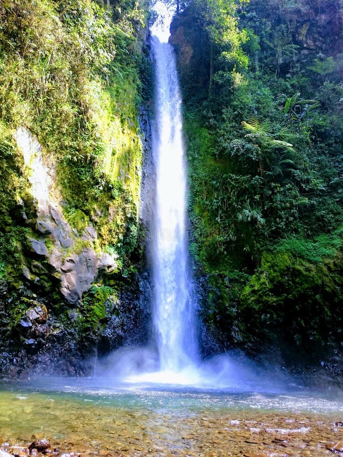 Genting waterfall stock photo. Image of fountain, water - 221631448