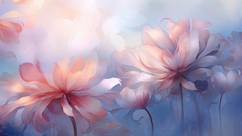 Gentle Abstract Floral Background, Abstract Illustration Stock ...