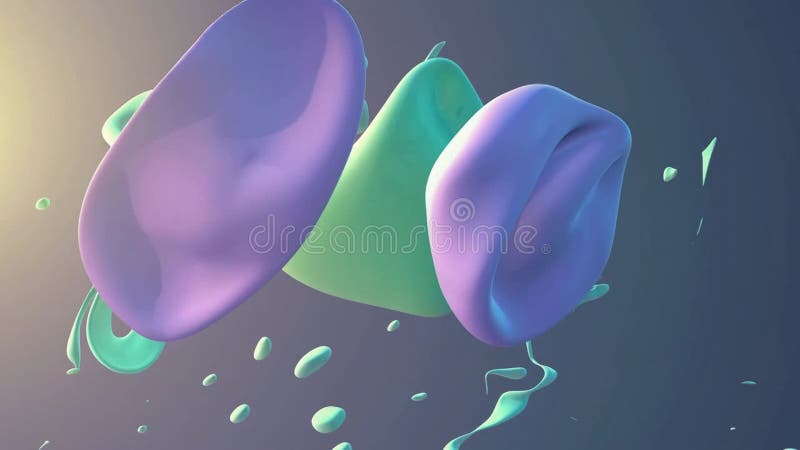 Dreamy Abstract Motion. Soft Fluid Background Animation. Blue, Green ...