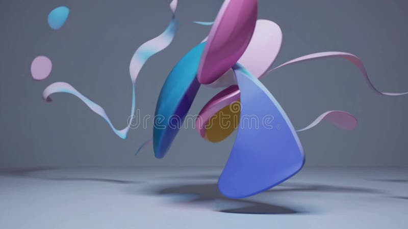 Dreamy Abstract Motion. Soft Fluid Background Animation. Blue, Green ...