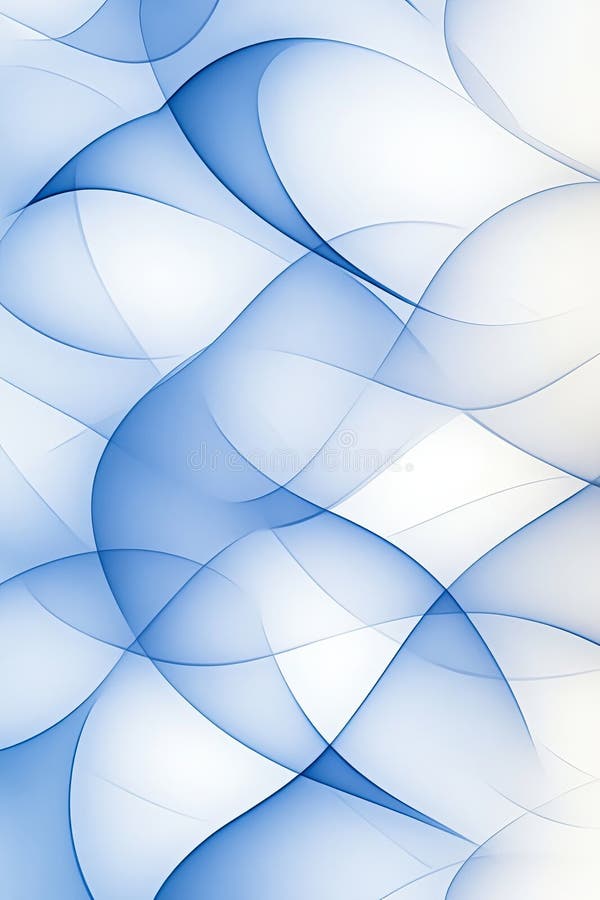 Gentle Abstract Pattern with Overlapping Translucent Blue and White ...