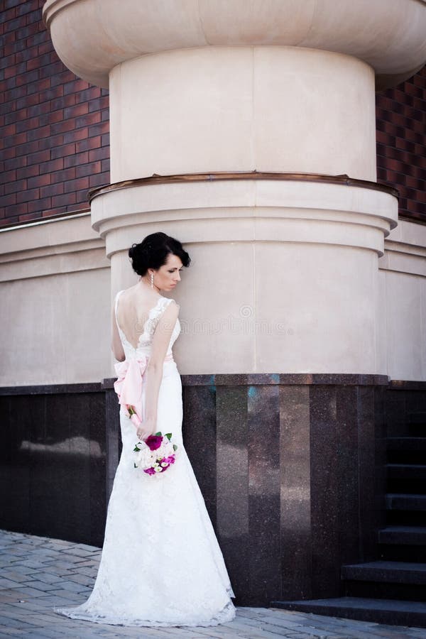 Gentle beautiful bride stock image. Image of hair, female - 32700227