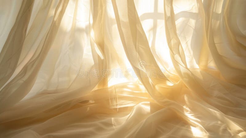 A Gentle Breeze Coming through an Open Window Causing the Fabric in the ...