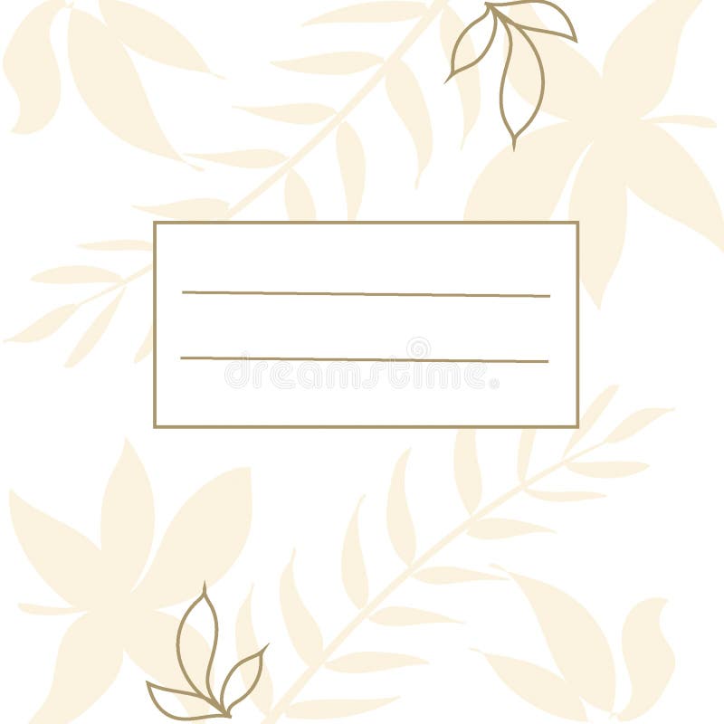 Gentle Card with Flowers in Place for a Signature Stock Vector ...