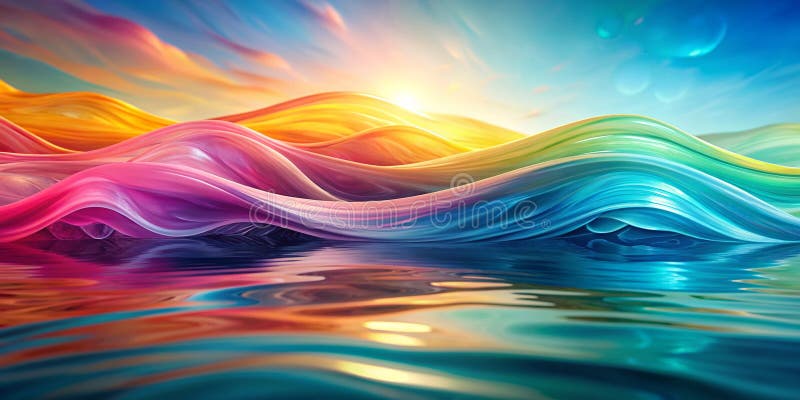 Gentle Currents of Color Flow and Ebb Casting a Peaceful Aura of ...