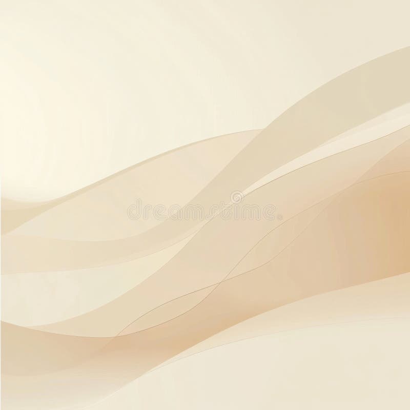 Gentle Curves of Translucent Beige Waves Create a Serene Abstract ...