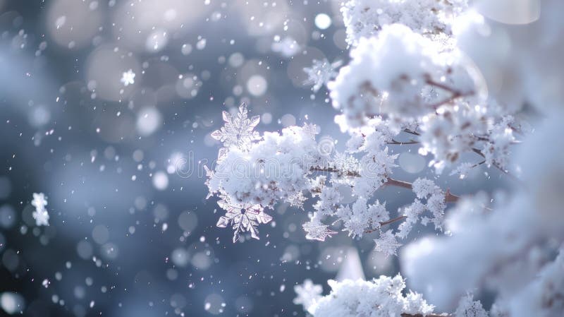 The Gentle Dance of Snowflakes As they Join Together To Create a ...