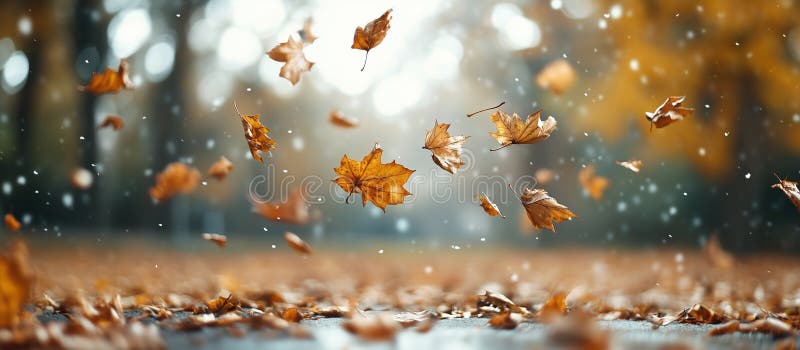 The Gentle Descent of Leaves Creates a Peaceful and Calming Atmosphere ...