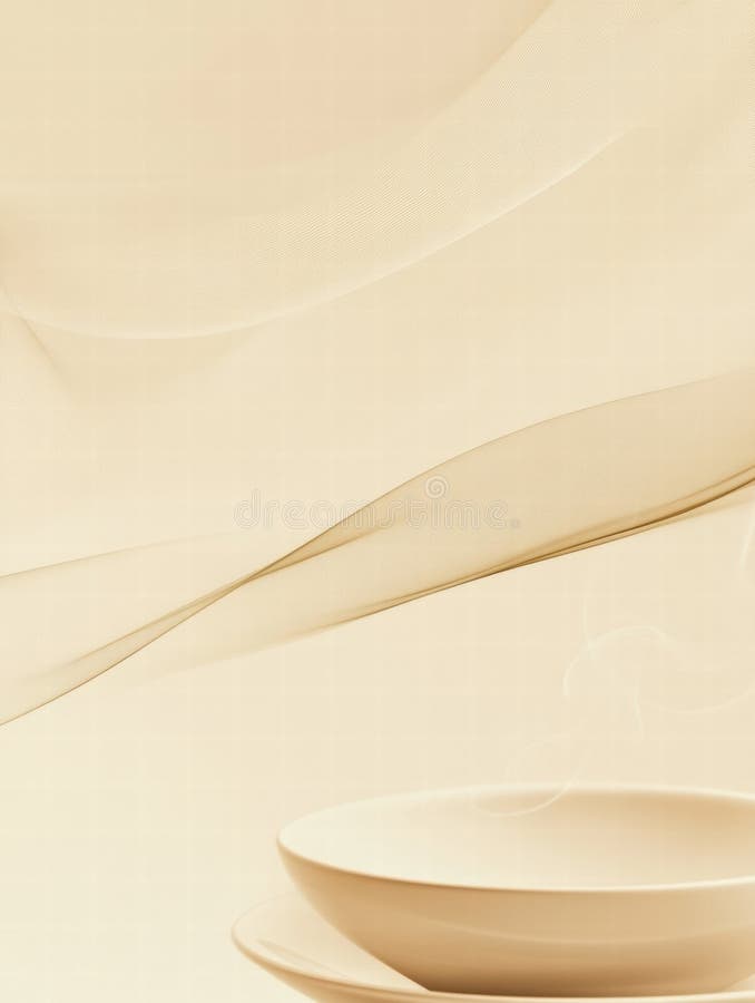 Soft Fabric Drapes Gracefully Above an Elegant Empty Plate in a ...