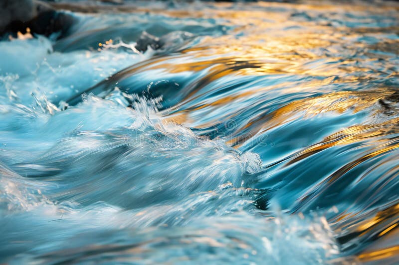 The Gentle Flow of Water in the River, Captured with Motion Blur To ...
