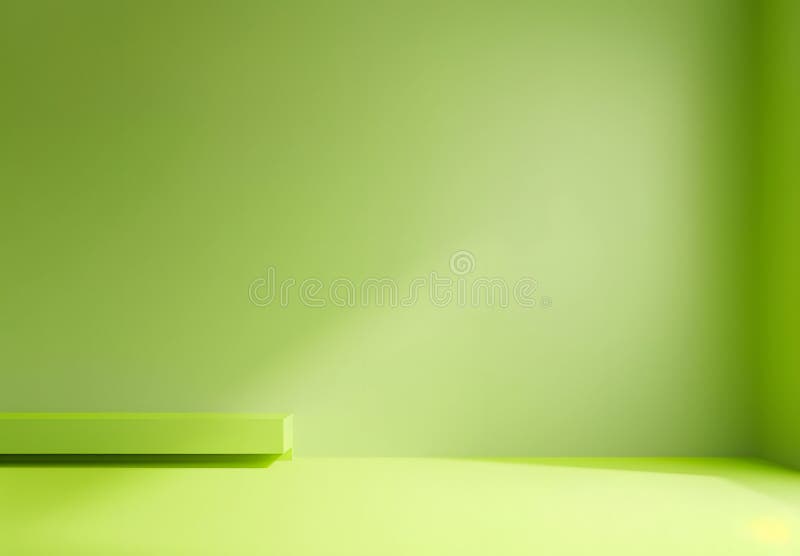 Minimalist Lime Green Gradient Background with Platform Stock ...