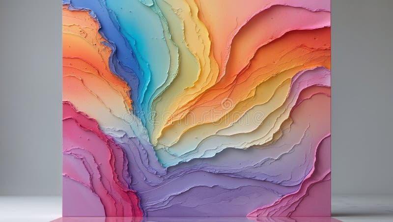 Gentle Gradient Hues in Colorful Abstract Art. Stock Image - Image of ...