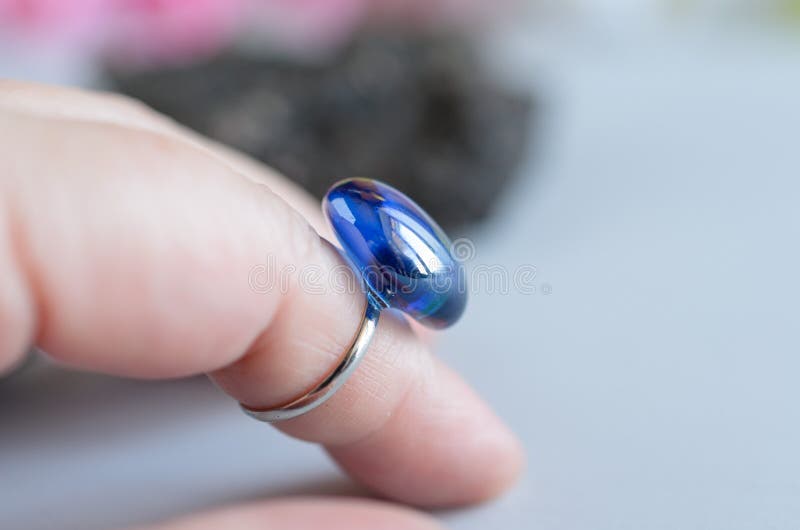 Gentle Handmade Ring. Simple Design Bijouterie Stock Image - Image of ...