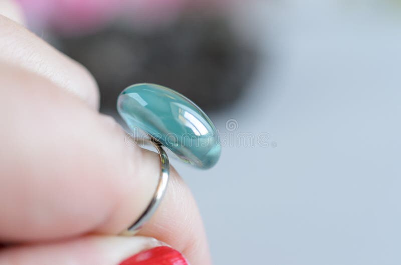 Gentle Handmade Ring. Simple Design Bijouterie Stock Image - Image of ...